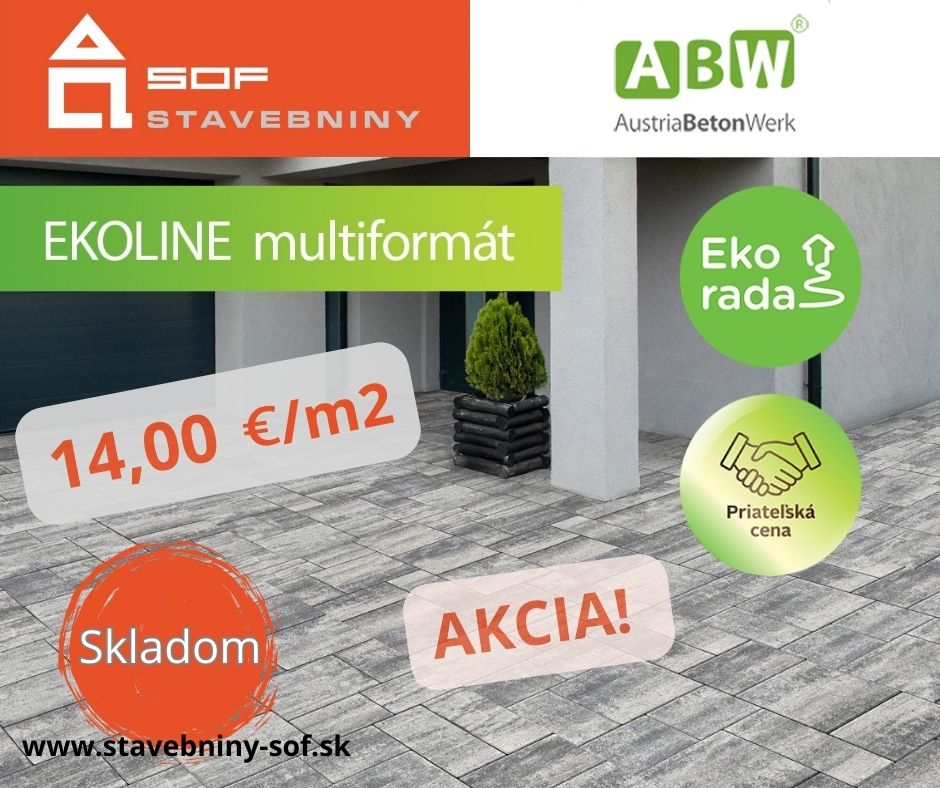 Akcia na dlažbu ABW EKOLINE multiformát. | ASAS SOF Stavebniny